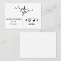 Thank You Promo Code Social Media Icons Business Card | Zazzle