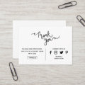 Thank You Promo Code Social Media Your Logo Business Card | Zazzle