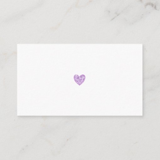 Thank You Purple Glitter Calligraphy Elegant Fancy Business Card | Zazzle