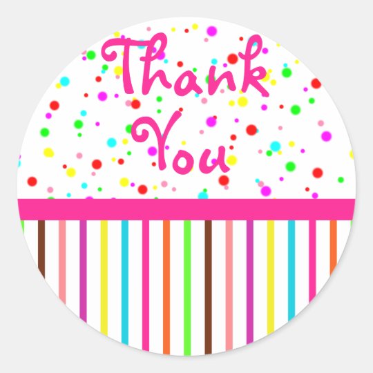 Thank You Rainbow Sticker | Zazzle.com