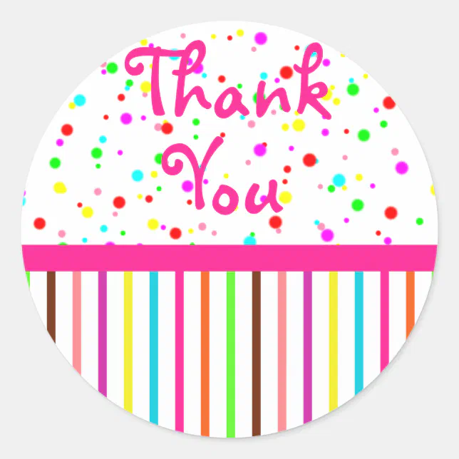 Thank You Rainbow Sticker | Zazzle