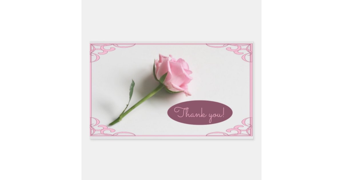 Thank you rectangular sticker | Zazzle