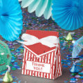 Thank You - Red/White Simple Stripes Pattern Favor Boxes | Zazzle
