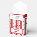 Thank You - Red/White Simple Stripes Pattern Favor Boxes | Zazzle