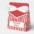 Thank You - Red/White Simple Stripes Pattern Favor Boxes | Zazzle