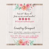 Thank You Rustic Wood Country Farmhouse Roses Card | Zazzle