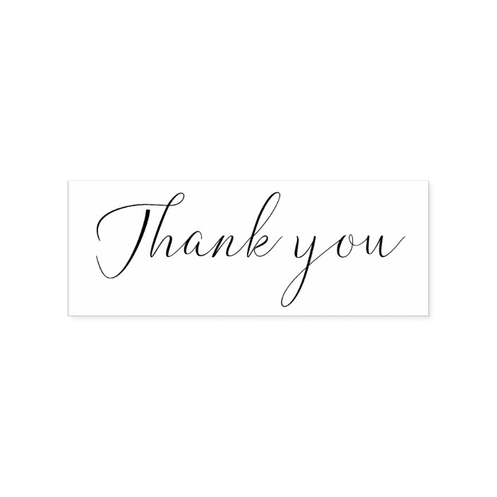 Thank You Script Elegant Rubber Stamp | Zazzle.com