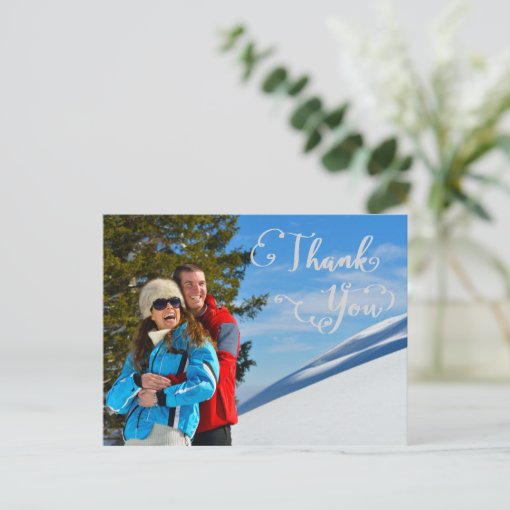 Thank You Script Photo - Thank You Postcard | Zazzle