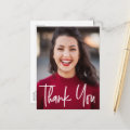 Thank you Senior Graduation Photo Announcement Postcard | Zazzle