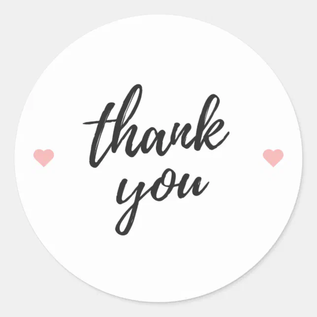 Thank You Sitcker Classic Round Sticker | Zazzle
