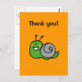 Thank you! (snail) postcard | Zazzle