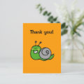 Thank you! (snail) postcard | Zazzle