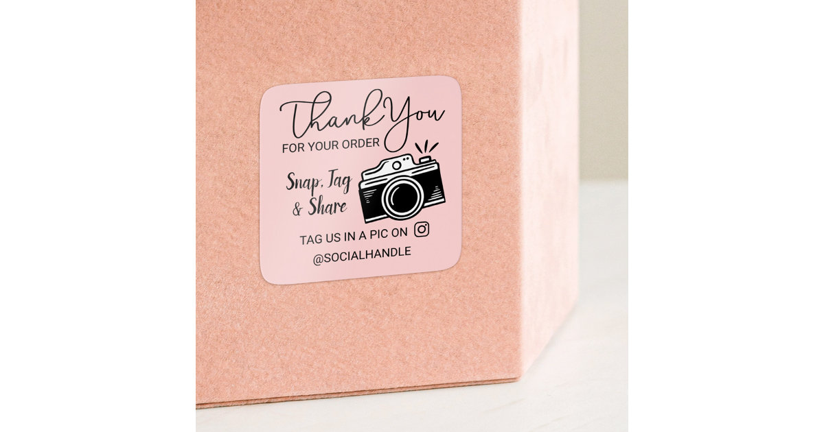 Thank You Snap, Tag & Share Social Media Camera | Zazzle