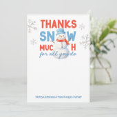 Thank You Snow Much Holiday Gift Card Holder | Zazzle