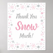 Thank You Snow Much Winter Favor Sign | Zazzle