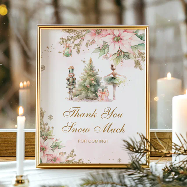 Thank you snow much Winter Onederland birthday Poster | Zazzle