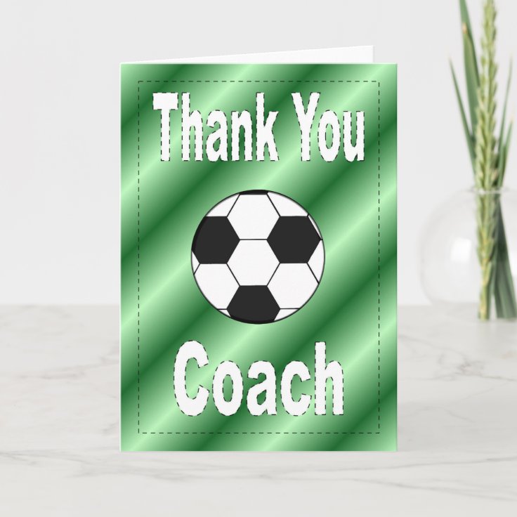 Thank You Soccer Coach Card | Zazzle