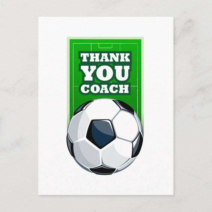 thank you soccer coach postcard | Zazzle.com