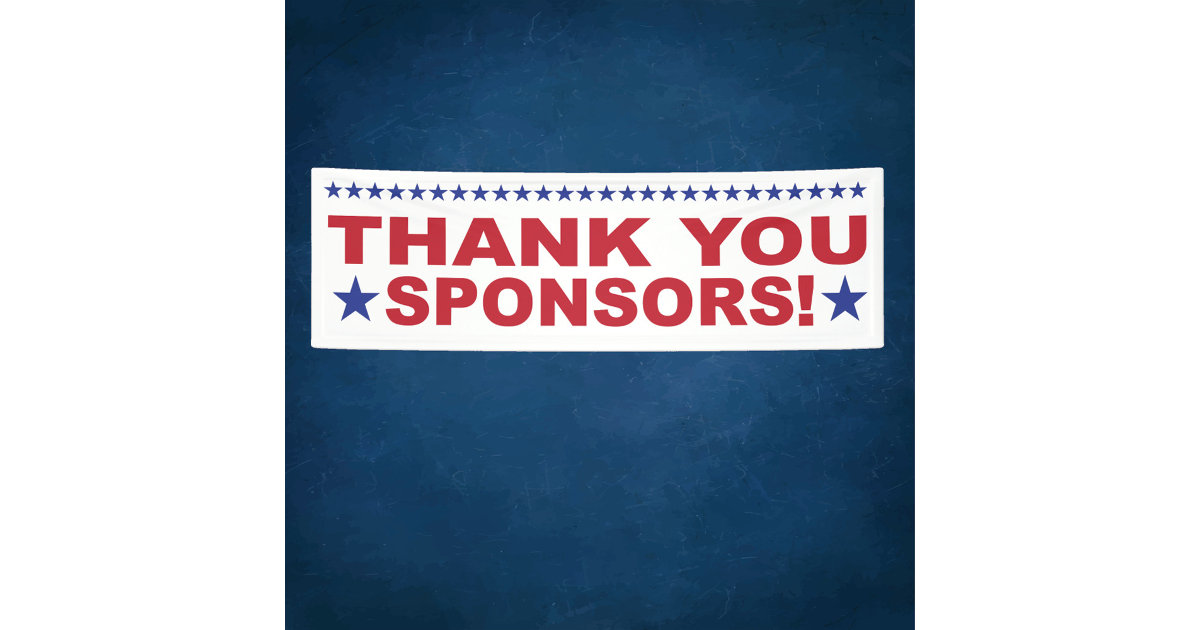 Thank You Sponsors event banner | Zazzle