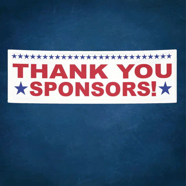 Thank You Sponsors event banner | Zazzle