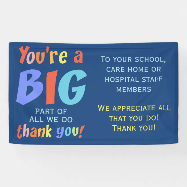 Thank You Staff Employee Appreciation Banner | Zazzle
