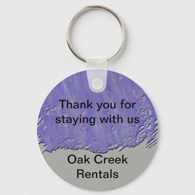 Thank You Staying With Us House Rental Guest Key Keychain | Zazzle