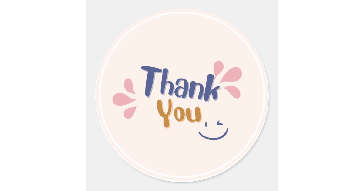 Thank You Sticker | Zazzle
