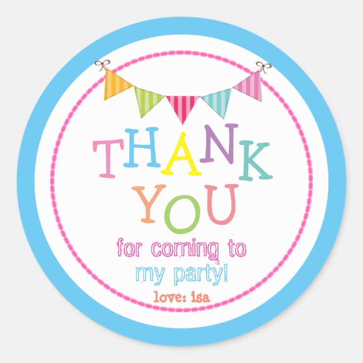 Thank You Sticker | Zazzle