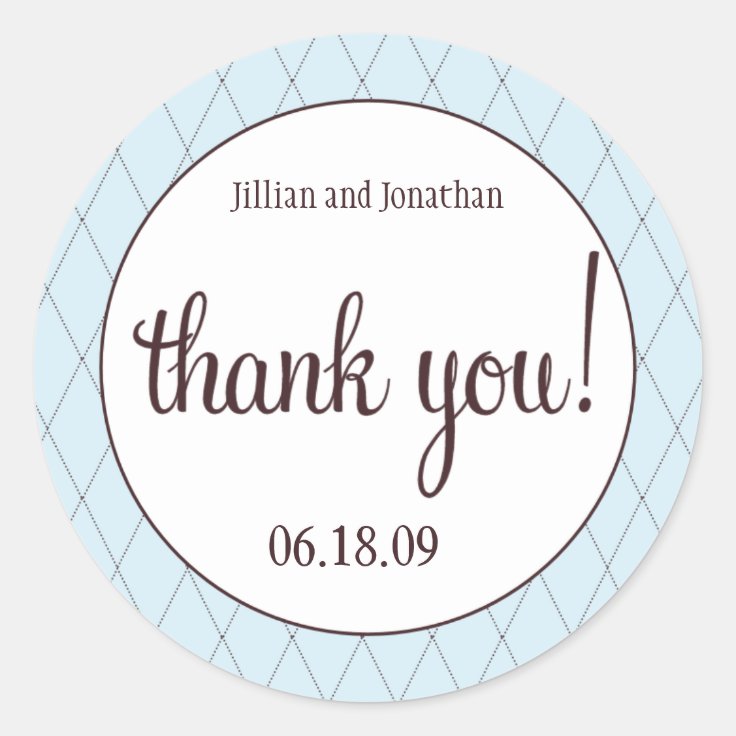 Thank You Sticker Template | Zazzle