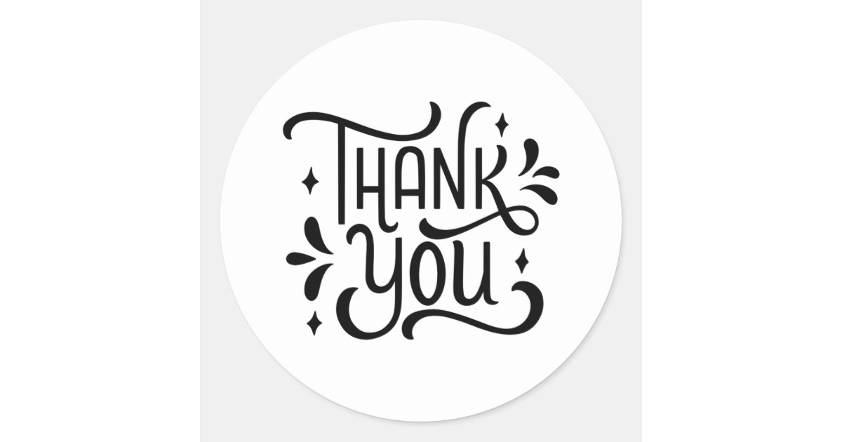 Thank You Stickers Zazzle