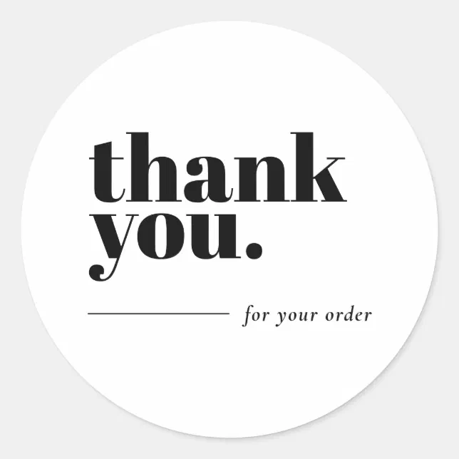 Thank You Stickers Business Plain Simple Gratitude | Zazzle