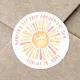 Thank You Sun Classic Round Sticker | Zazzle