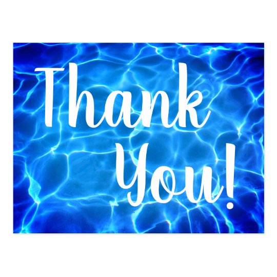 Thank You Swimming Pool Photo Postcard | Zazzle.com