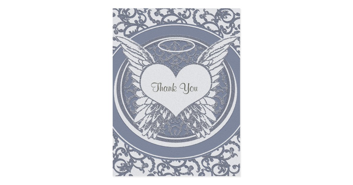 Thank You | Sympathy | Blue Postcard | Zazzle.com