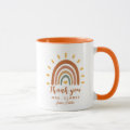 Thank You Teacher Custom Name Boho Rainbow Sun Mug | Zazzle