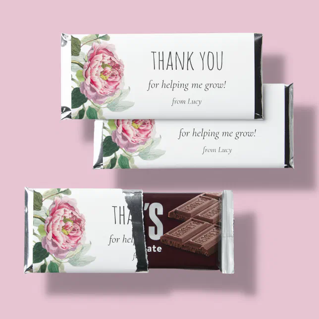 Thank You | Teacher Hershey Bar Favors | Zazzle