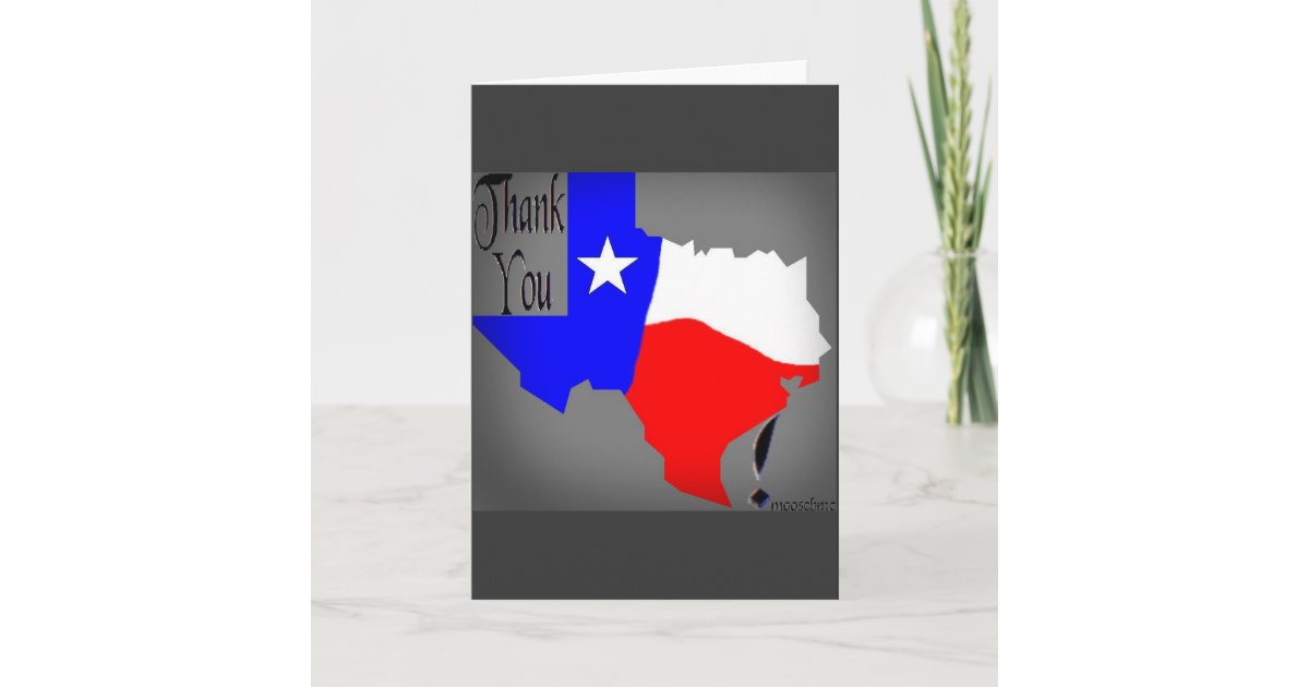 Thank You Texas card | Zazzle