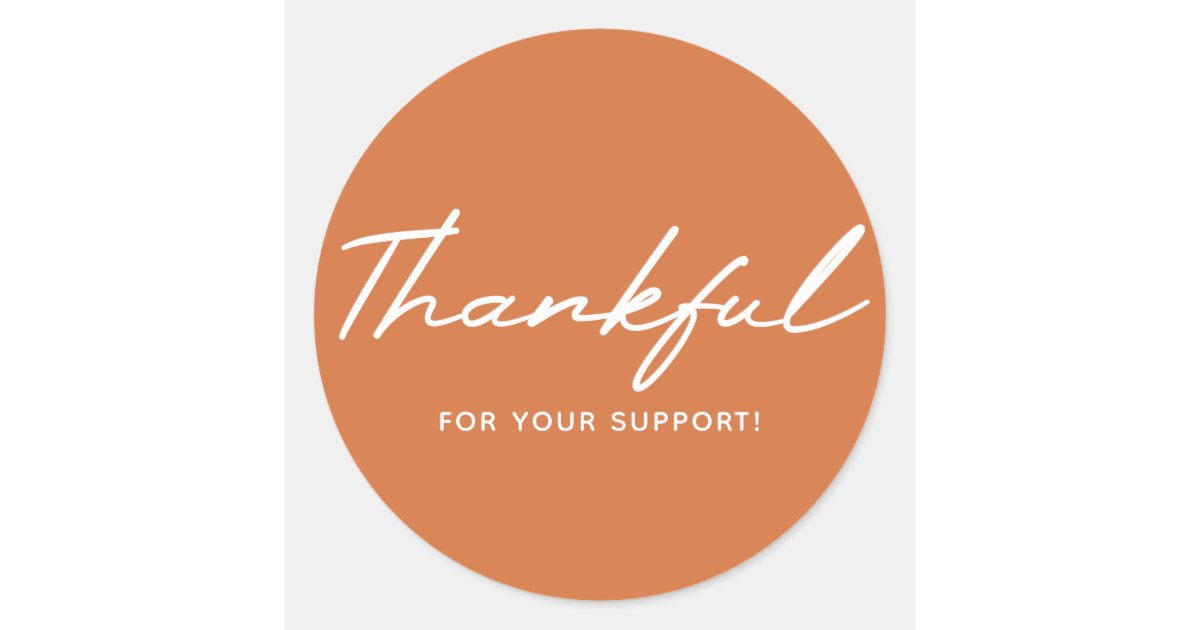Thank You Thankful Sticker | Zazzle