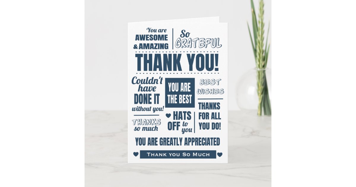 Thank You - Thanks and Appreciation Card | Zazzle