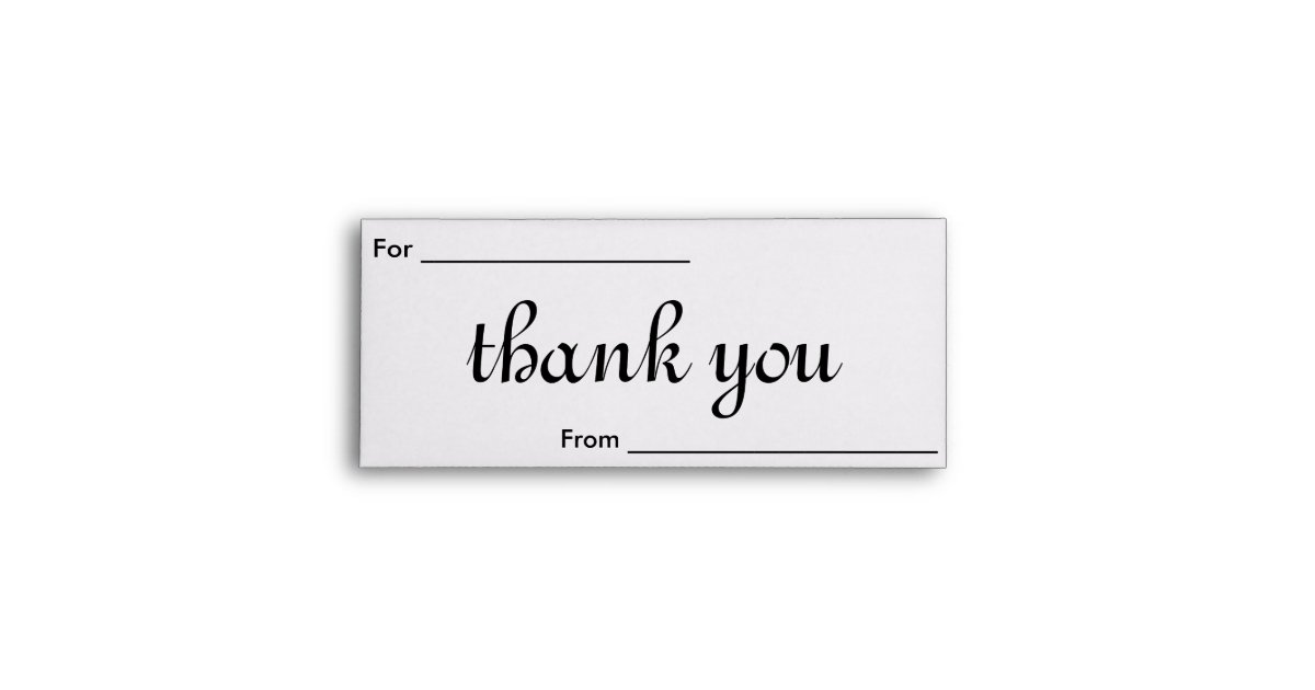 Thank you tip envelope | Zazzle
