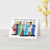 Thank you to Our NHS Staff Cartoon Group Card | Zazzle