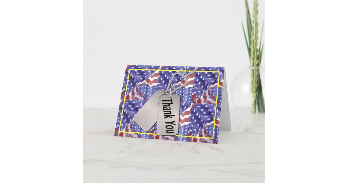 Thank You To Our Troops Card | Zazzle