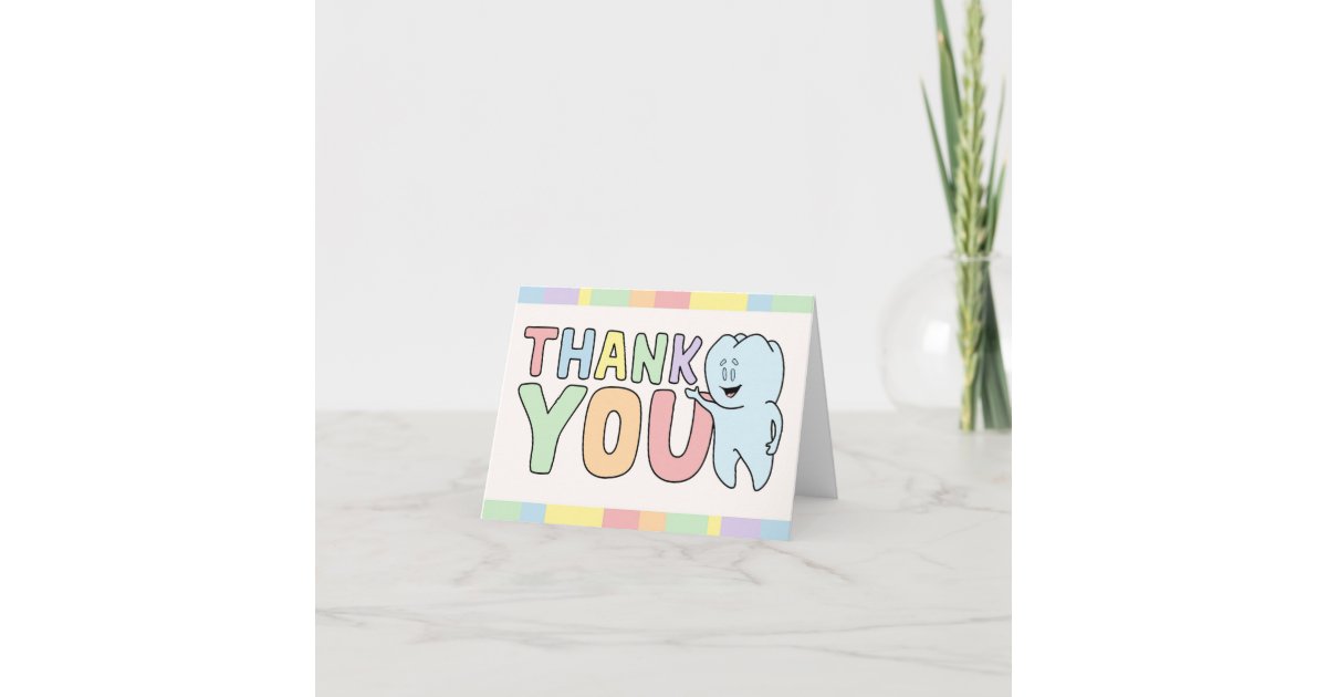 "Thank You" Tooth Card | Zazzle