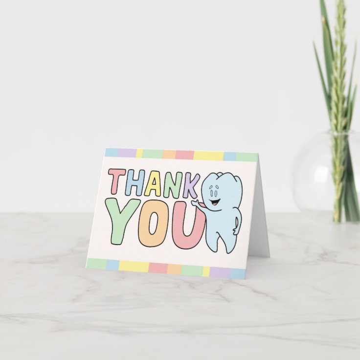 "Thank You" Tooth Card | Zazzle