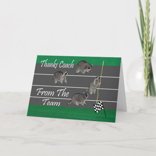 Thank You Track Coach Greeting Card | Zazzle.com