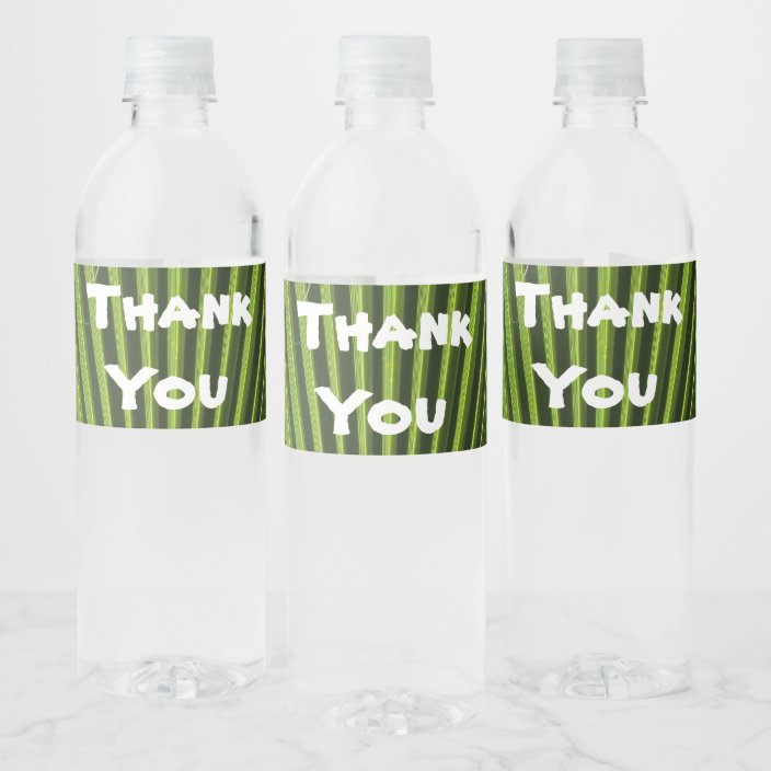 Thank You Tropical Green Palm Leaf Appreciation Water Bottle Label ...