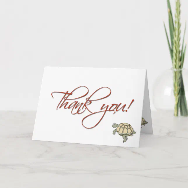 Thank you turtle card | Zazzle