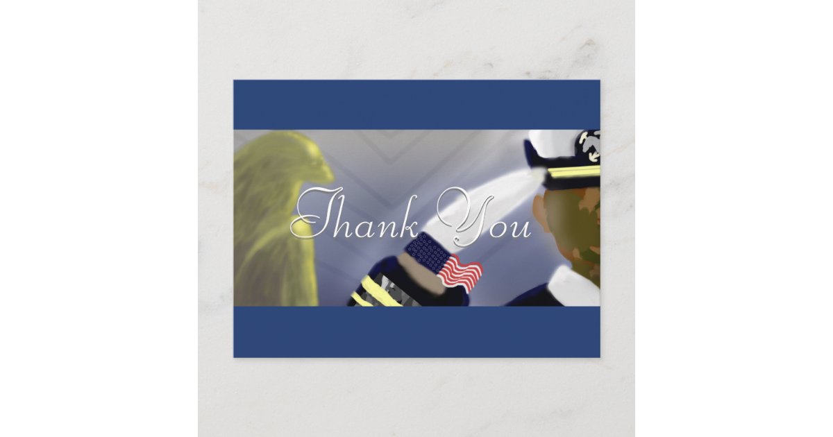 Thank You | US Military Veteran Postcard | Zazzle