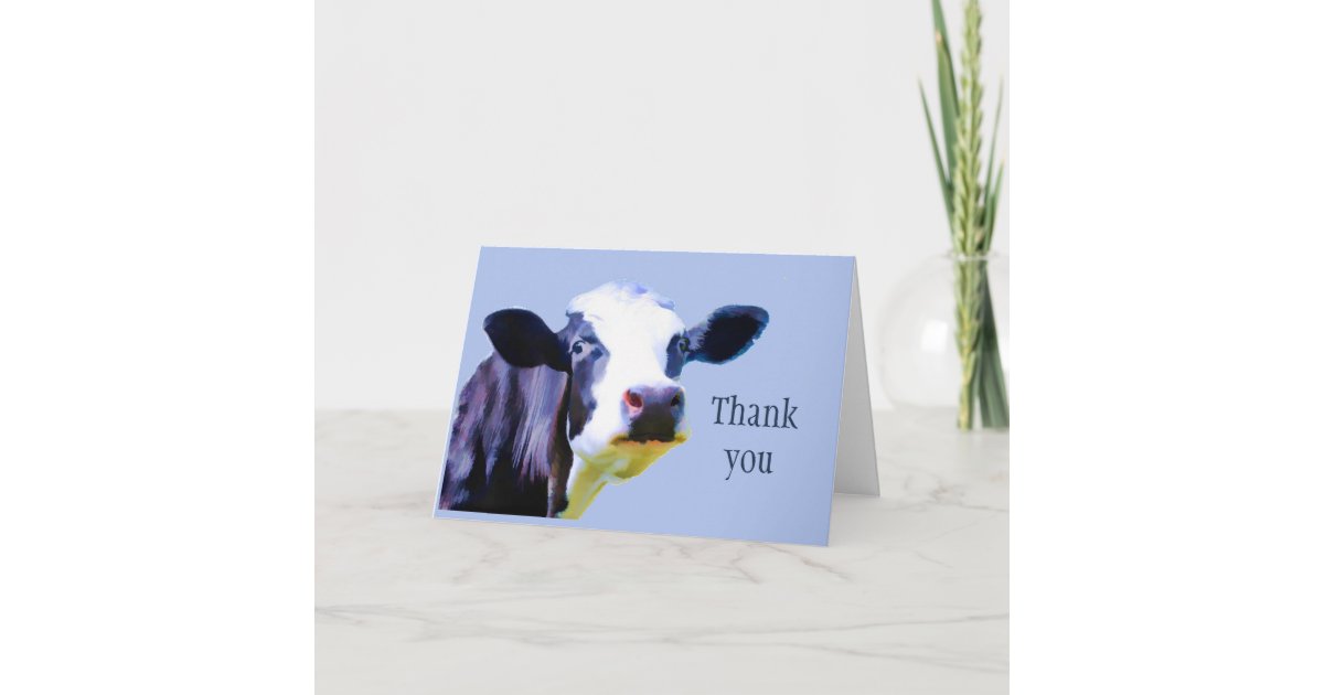 Thank you very Moo ch Funny Cow | Zazzle