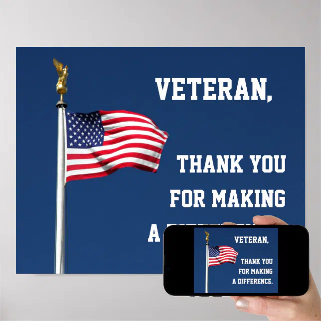 Thank you Veteran Poster | Zazzle